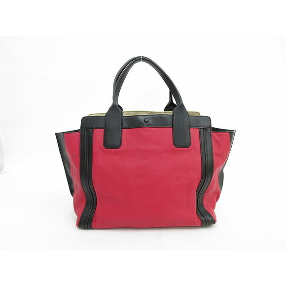 Chloe | Bags | Chloe Leather Allison Bag Red Tote Black | Poshmark